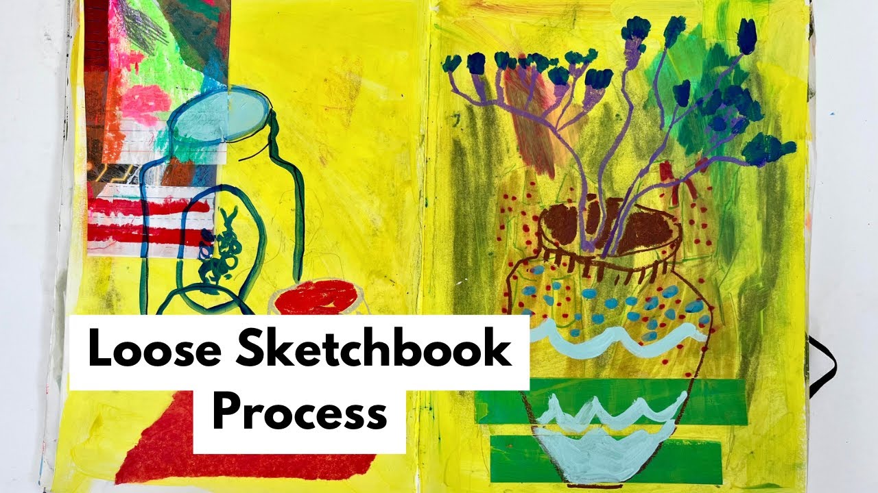 Sketchbook Process - Loose Mixed Media Sketch - YouTube