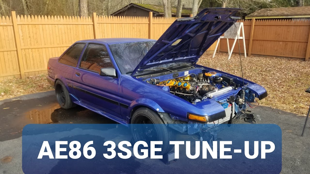 AE86 3SGE Valve cover gasket, spark plugs and oil change. - YouTube