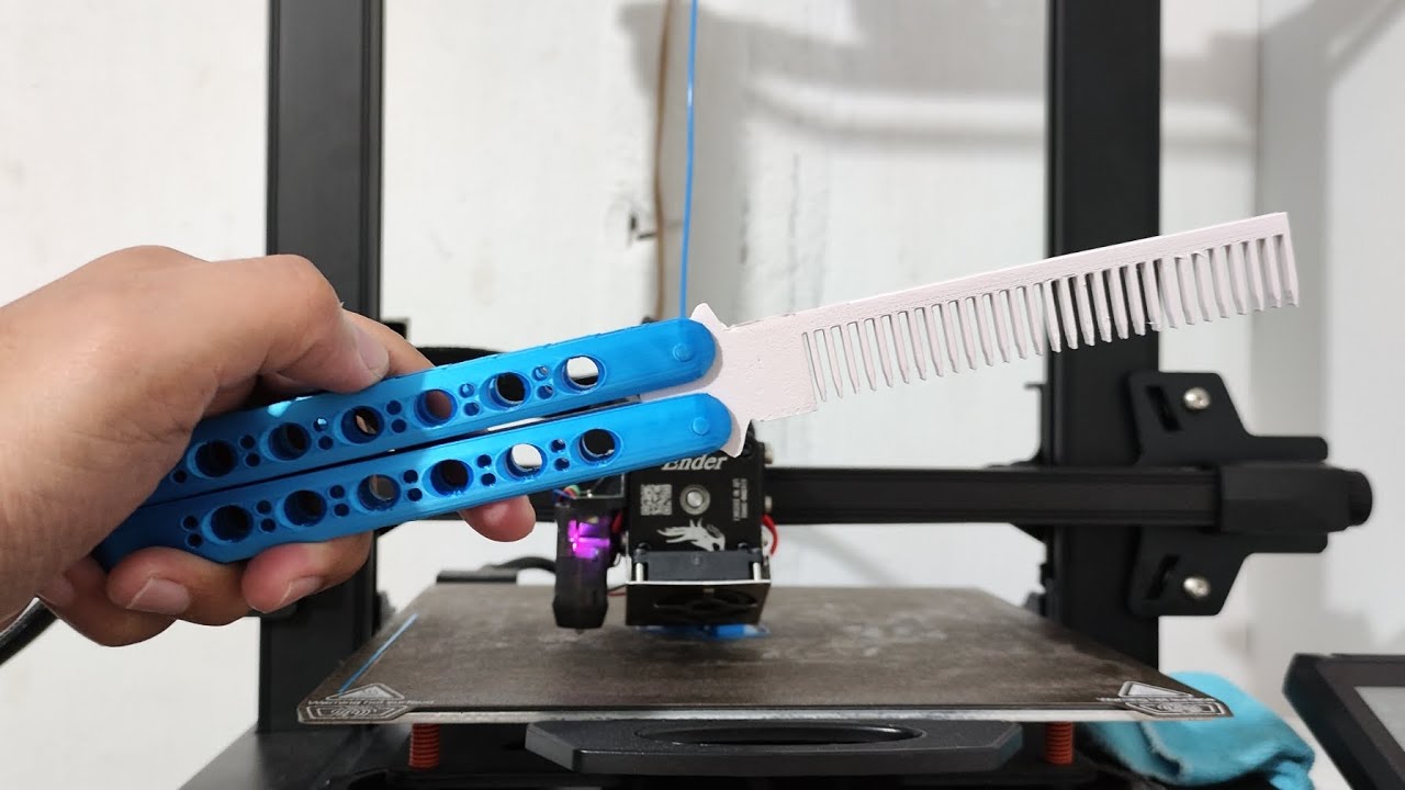 3d Printing a Butterfly Comb (Balisong) - YouTube