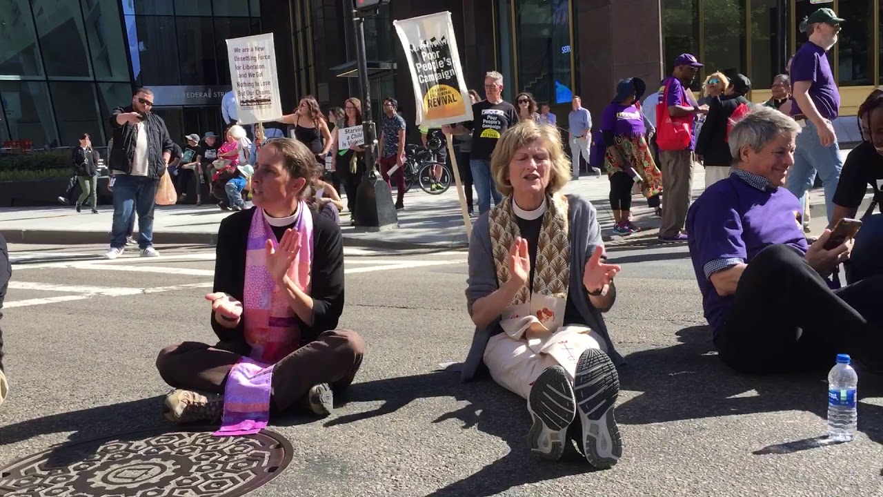 Poor People’s Campaign demonstration in Post Office Square, Boston ...