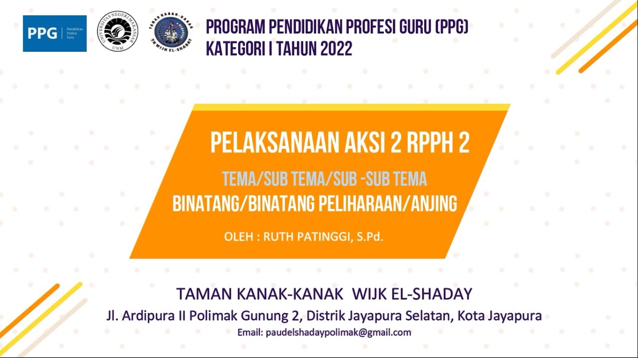 PELAKSANAAN AKSI 2 RPPH 2 || PPL PPG PAUD UNM || Kategori 1 Tahun 2022 ...