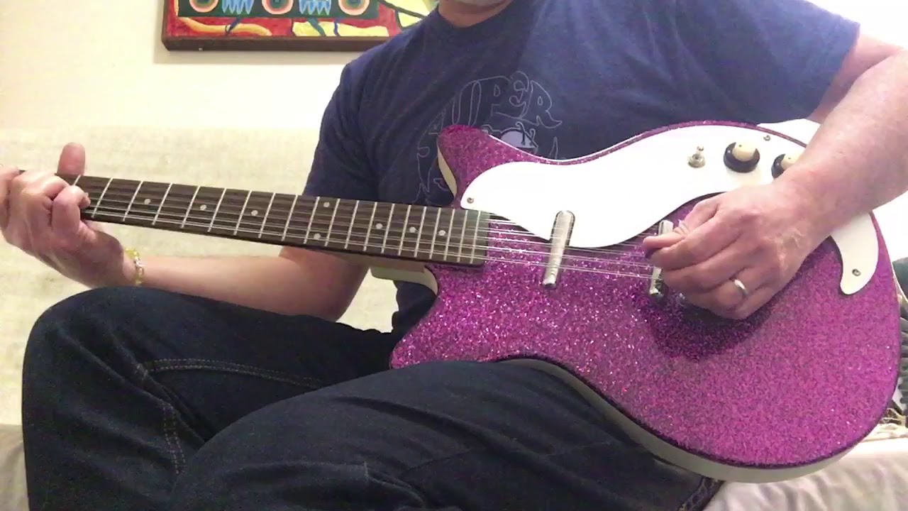 1999 Danelectro 12 String Electric Guitar Purple Sparkle 1st Reissue ...