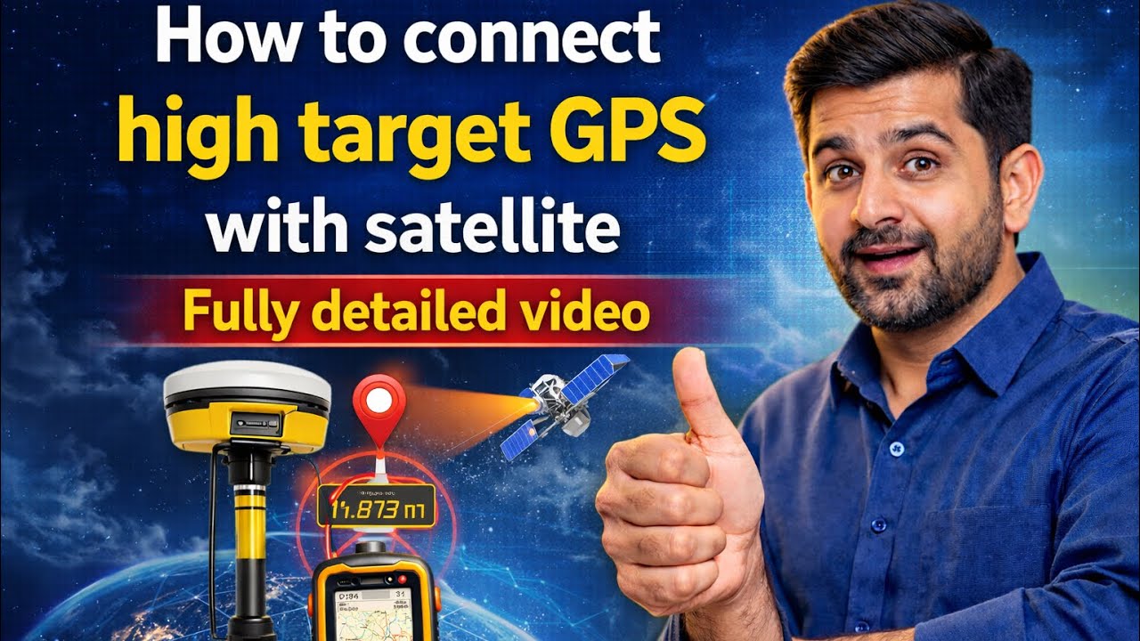 How to connect high Target gps with satellite || fully detailed video ...