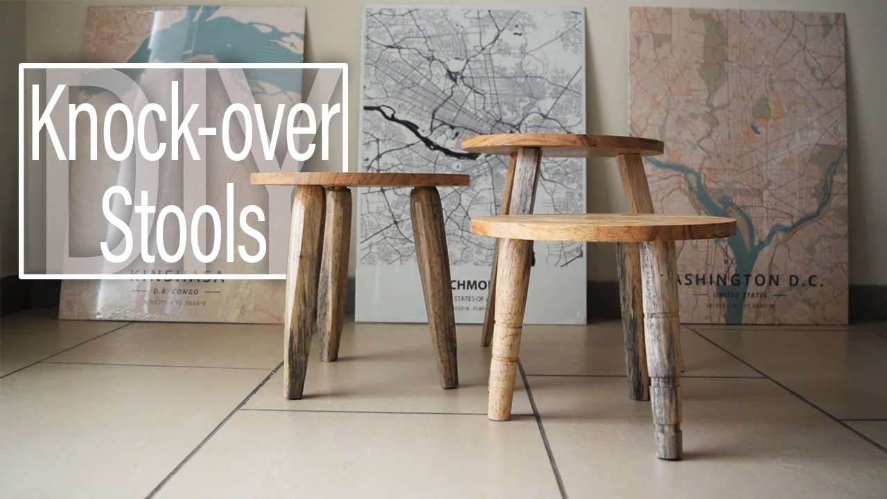 DIY Knock-Over or Three-Legged Stools | Minimalist - YouTube