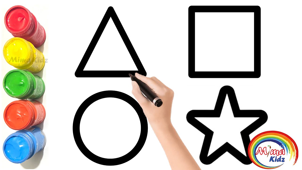 Learn Shapes Easily | Shapes and colors | 3d shapes drawing | Shapes ...