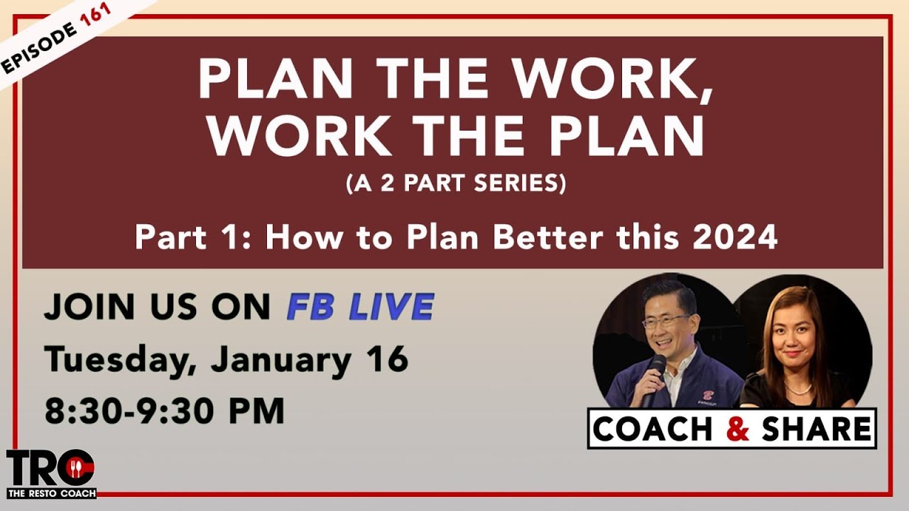 Plan the Work, Work the Plan (Part 1) - YouTube