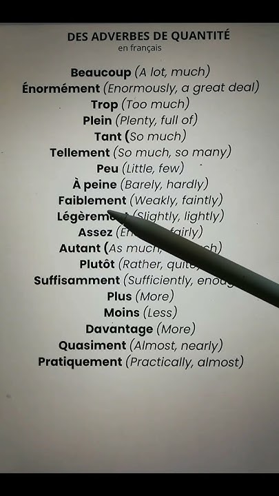 Adverbs of quantity in French🇨🇵|Learn and speak french with Alain and ...
