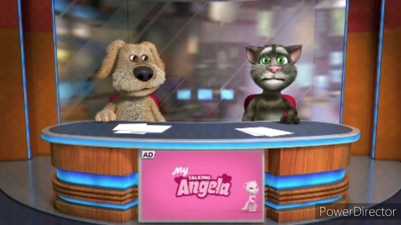 Evil Talking Tom gets his Math Problems Wrong/Beats Up the News ...