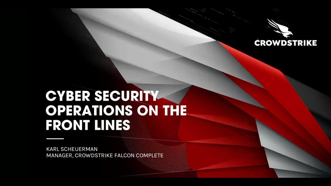 Cyber Security Operations on the Front Line - CySER Seminar - YouTube