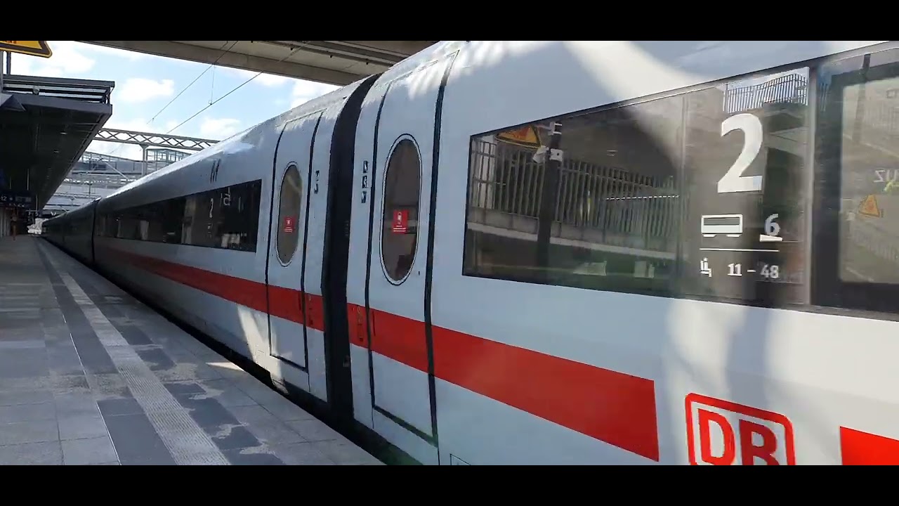 Ausfahrt ICE-1 Hildesheim in Berlin Südkreuz auf Gleis 5 - YouTube