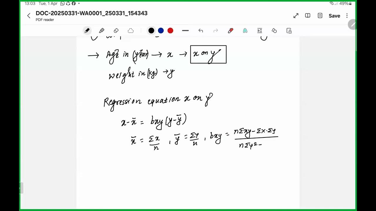 Correlation and regression One shot most important question and repeated question NEB - YouTube