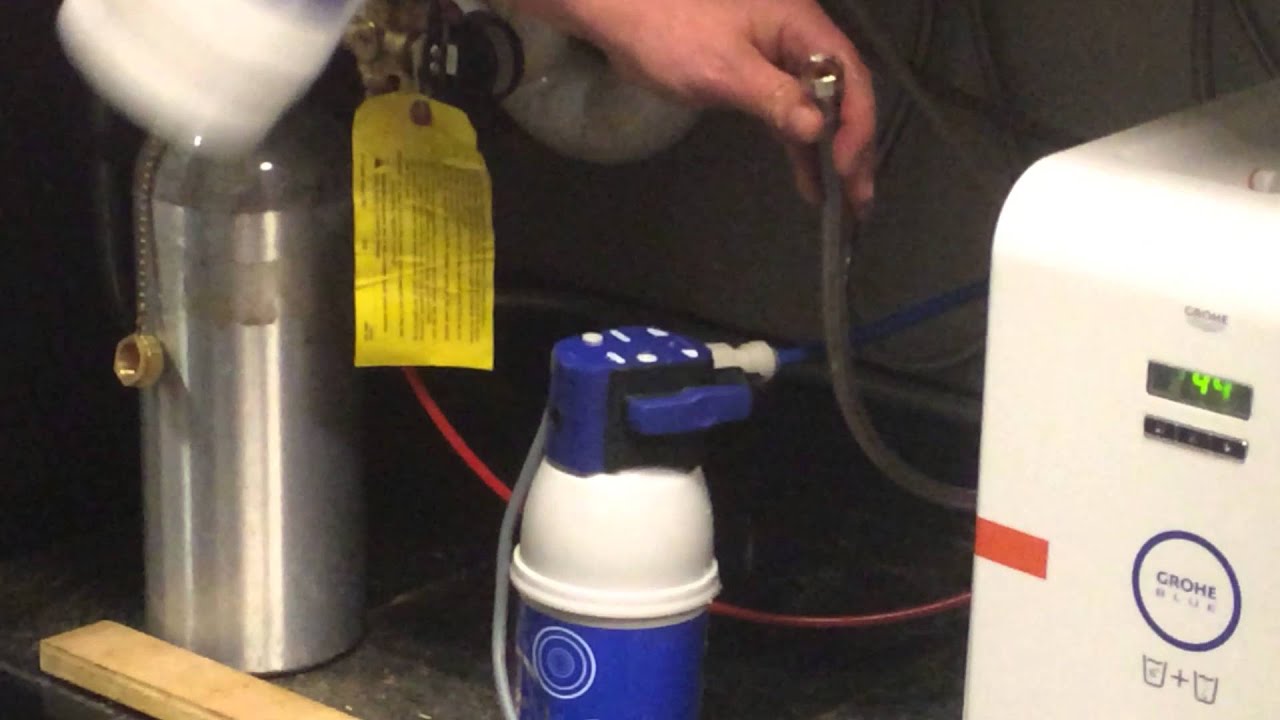 Grohe Blue Filter head change out - YouTube