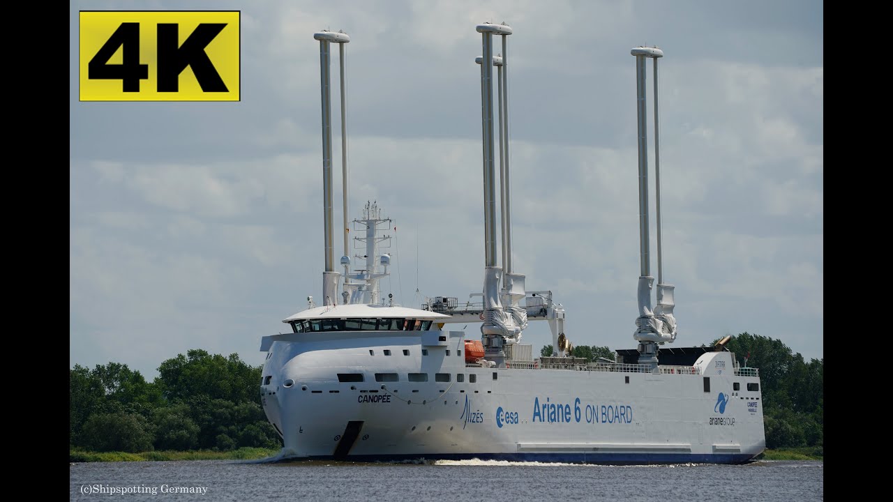 CANOPEE - ARIANE 6 Ship - Germany 🇩🇪 IMO 9924120 - Weser near City ...