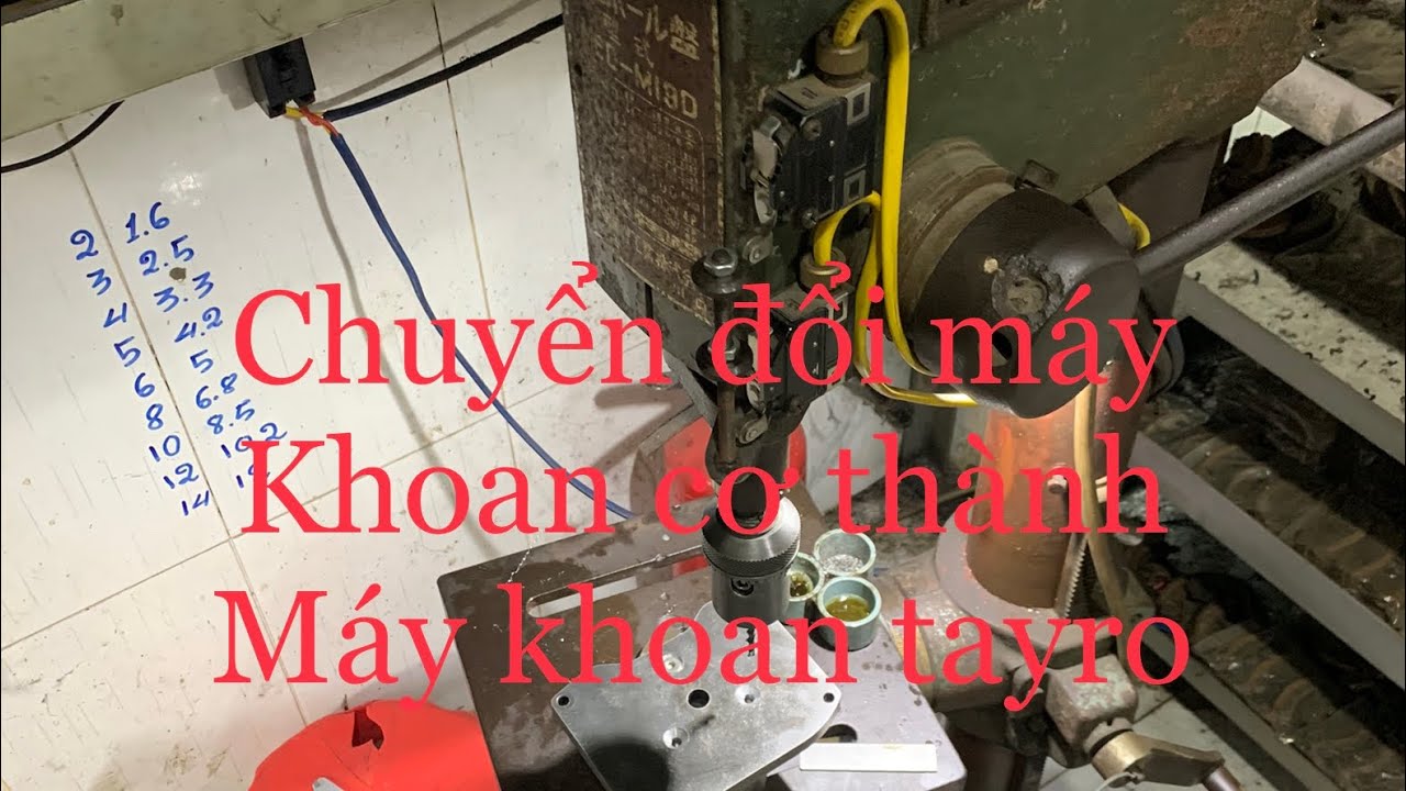 Chuyển đổi máy khoan bàn thành máy khoan tayro 2 trong 1- Converts ...