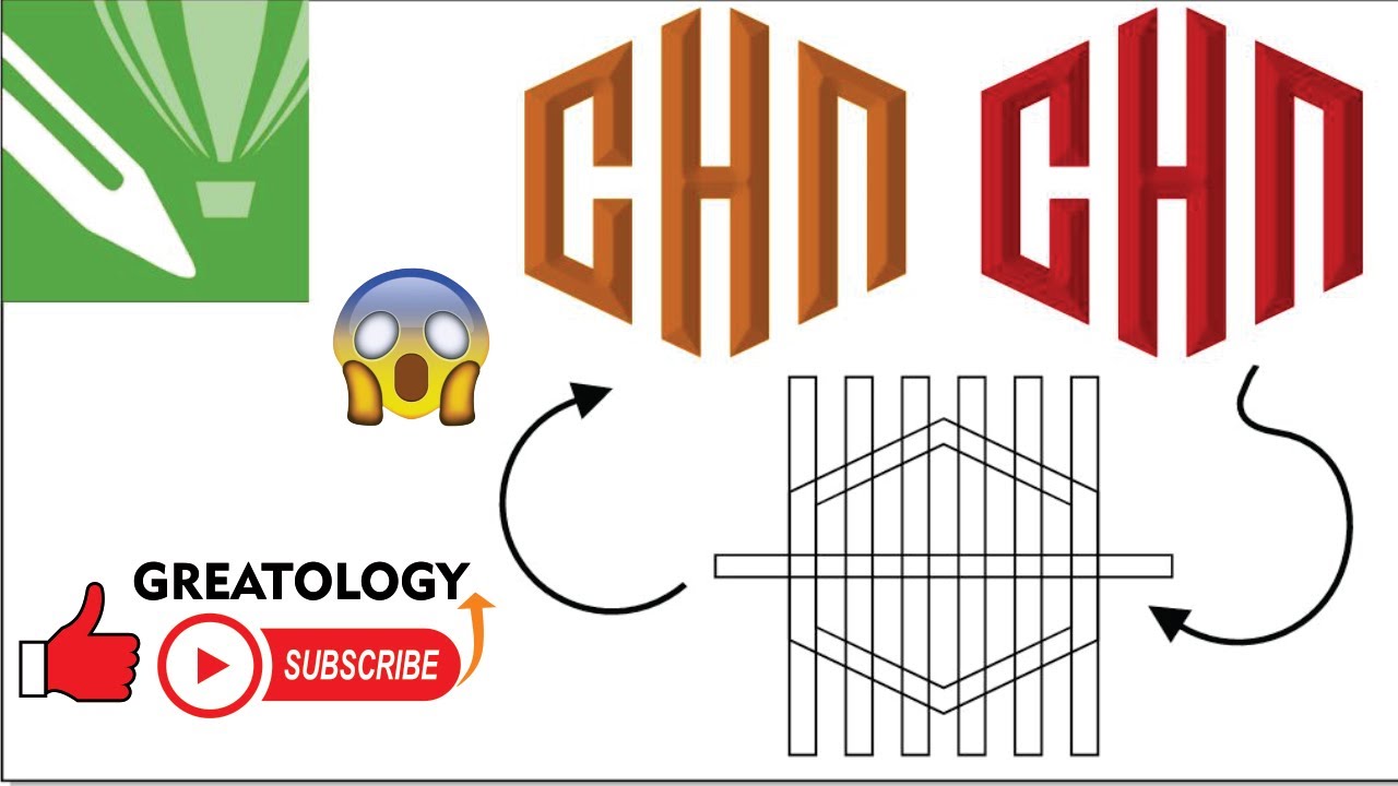 CHN Monogram Logo Design in #coreldraw #tutorial #youtubevideo # ...