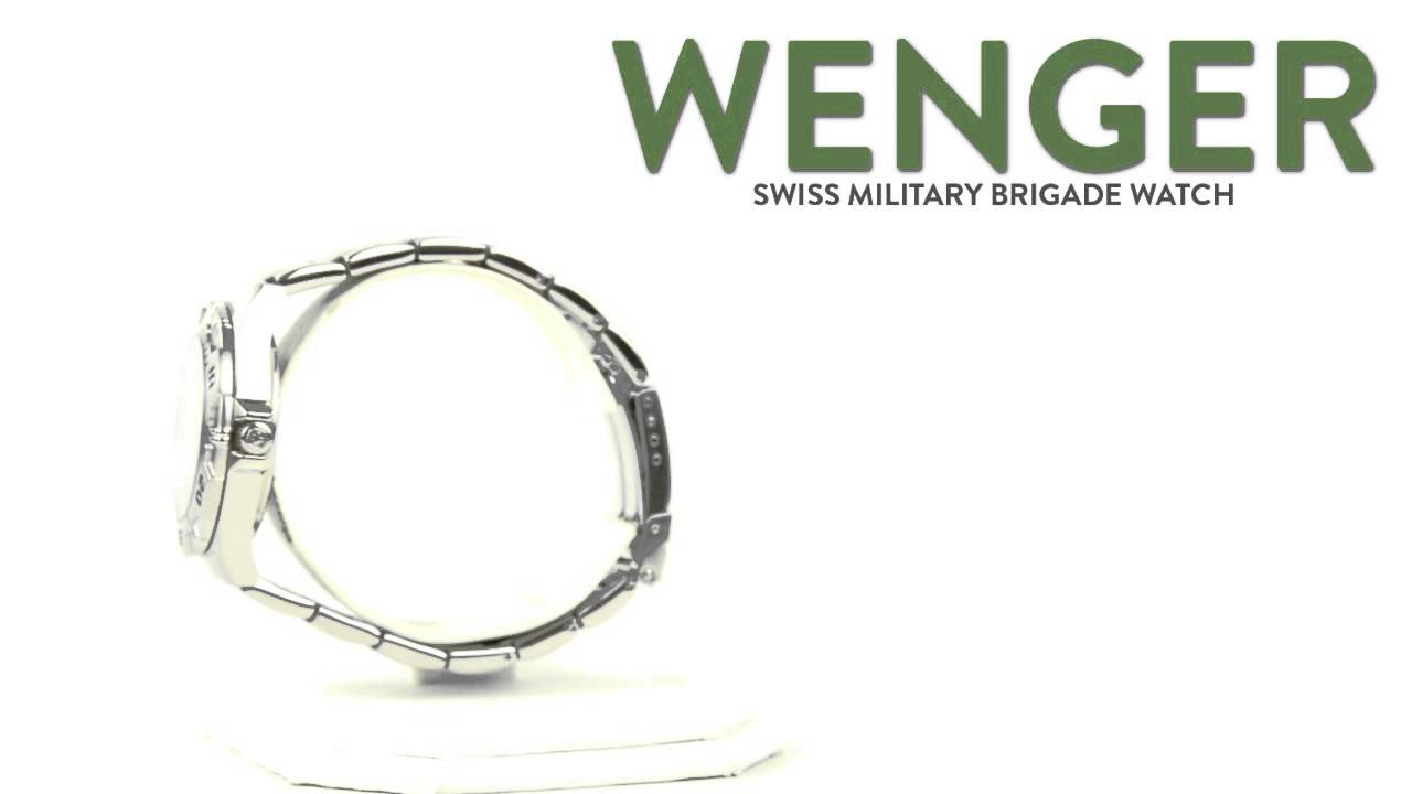 Wenger Swiss Military Brigade Watch - Stainless Steel - YouTube