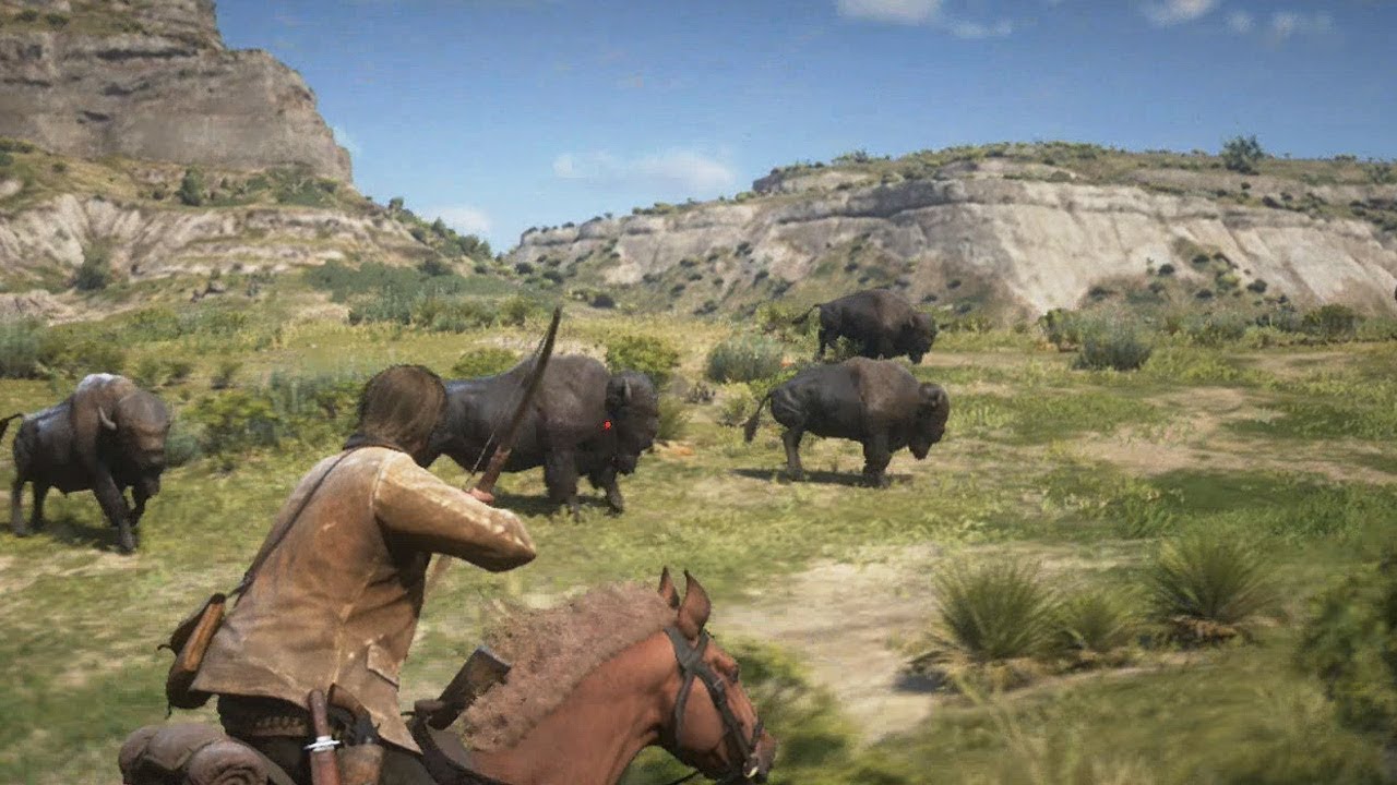 Red Dead Redemption 2 Hunting For Huge Bison! Xbox One S Gameplay ...