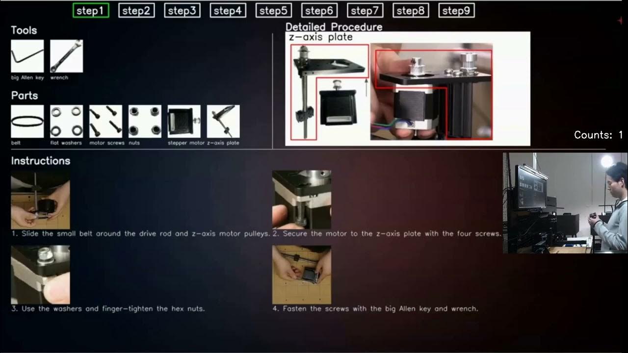 An Assembly Assistant System Using Eye Gaze and Repetitive Action Counting - YouTube