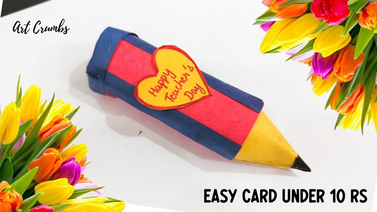 😍Last minute😍 | Teachers day card from white paper | Teacher's day ...