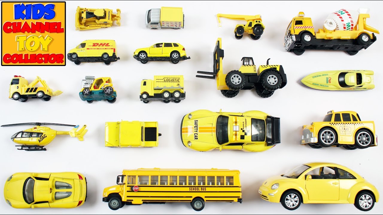 Learn Yellow Color With Vehicles For Kids | Vehicles For Children ...