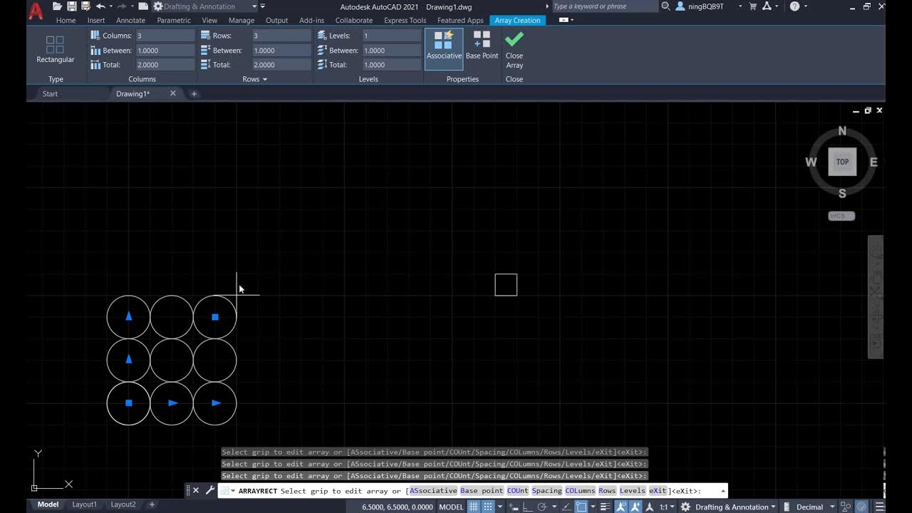 AutoCAD 2021 Tutorial: how to use Array tool? - YouTube