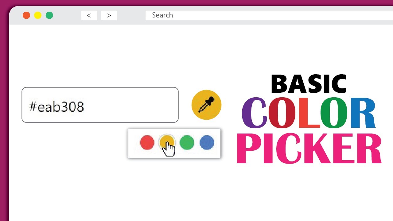 Color Picker Using Javascript Tailwind Css And Alpinejs Youtube