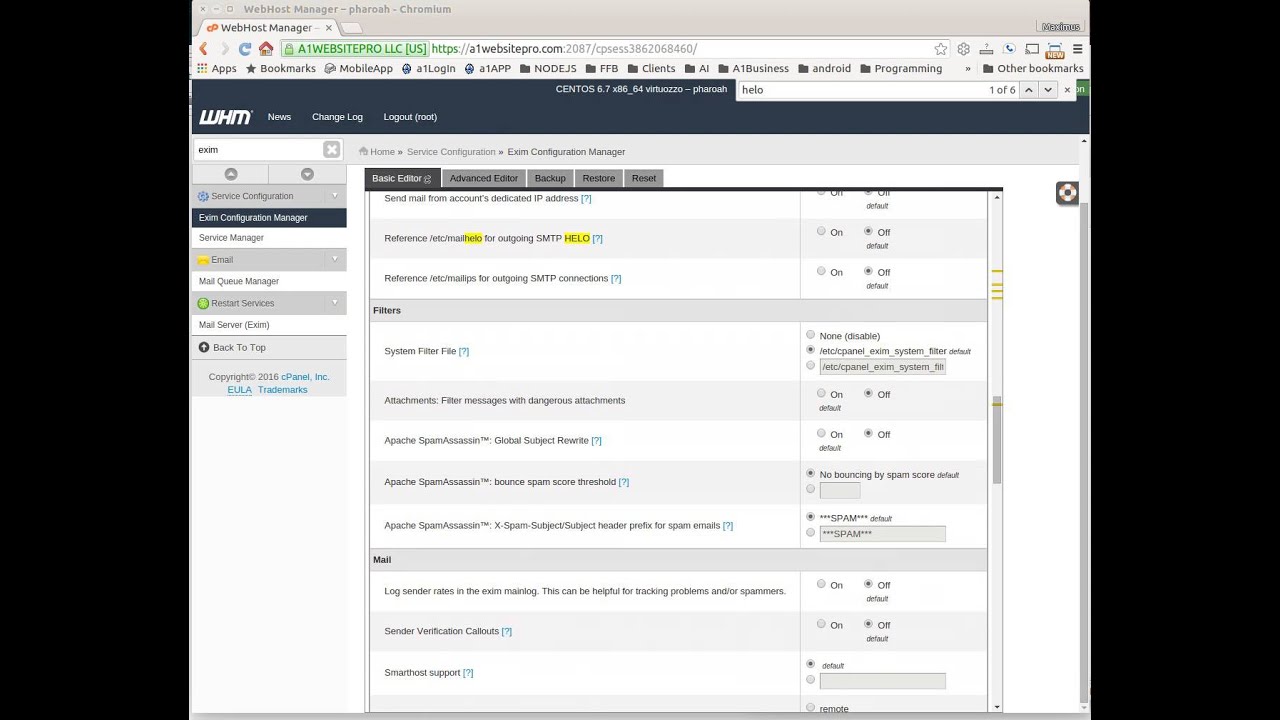 Dedicated Server Email Setting to Protect From Spam WHM - YouTube