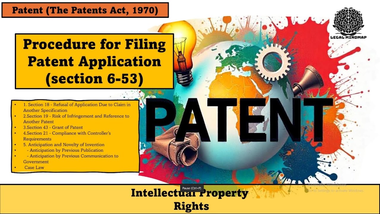 Procedure for Filing Patent Application (Section 6-53) - YouTube