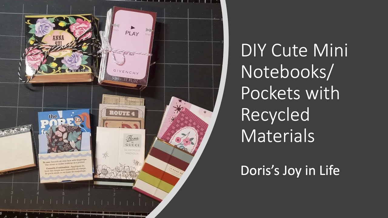 DIY Cute Mini Notbooks and Pockets - YouTube