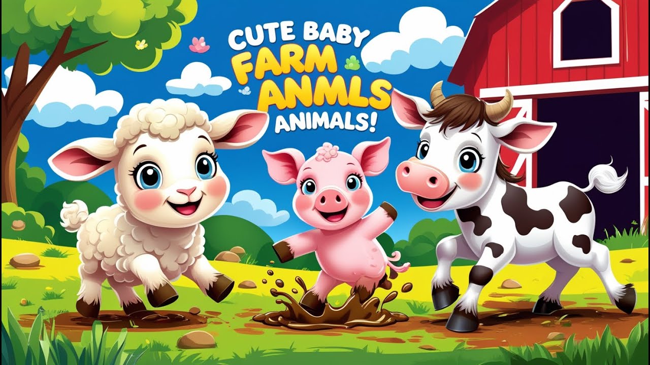 Cute Baby Farm Animals | Fun Farm Song for Kids | Learn Animal Sounds ...