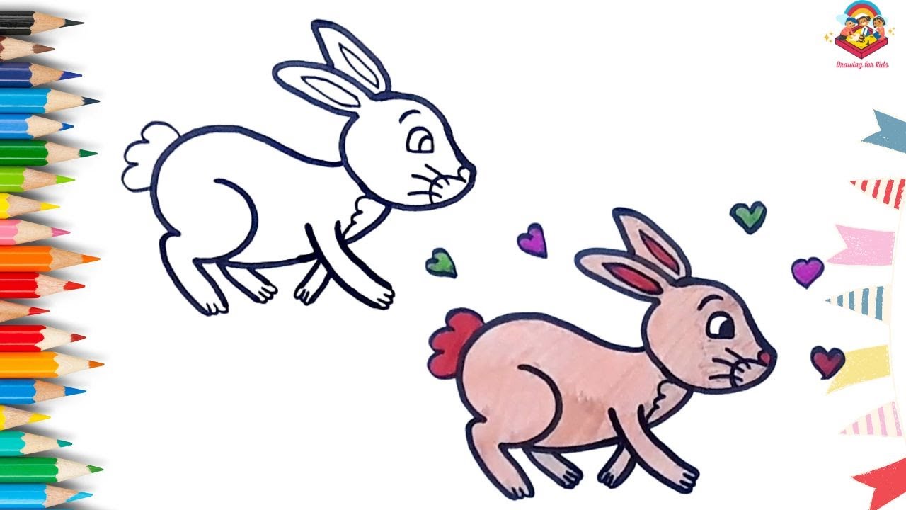 How To Draw Bunny Drawing for Kids Easy Step by Step - YouTube