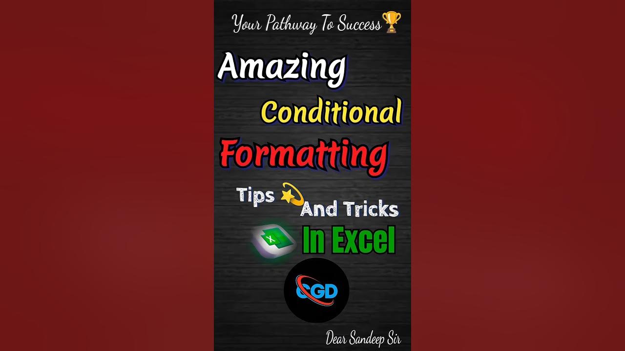 Amazing conditional formatting in excel tips and tricks 💯💫 #exceltips #tutorial #shortvideo ...