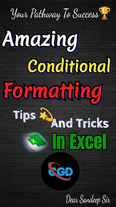 Amazing conditional formatting in excel tips and tricks 💯💫 #exceltips #tutorial #shortvideo ...