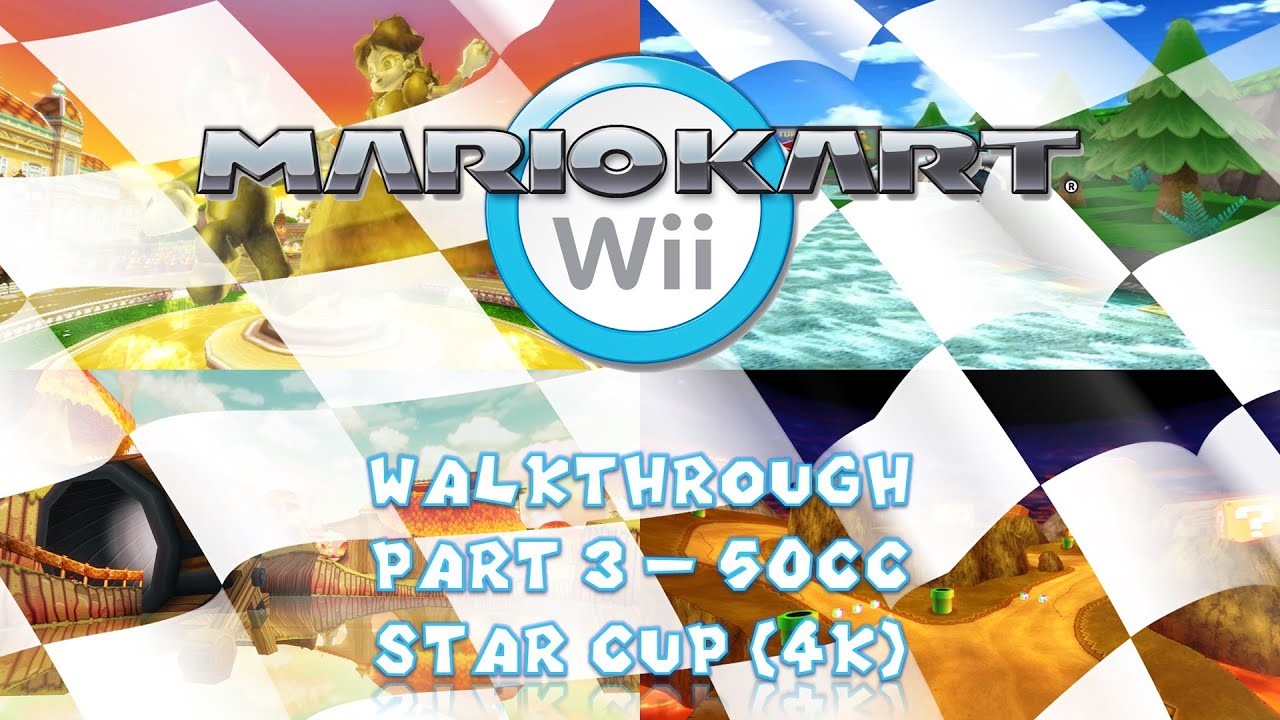 Mario Kart Wii (Nintendo Wii) Walkthrough Part 3 – 50cc Star Cup (4K ...