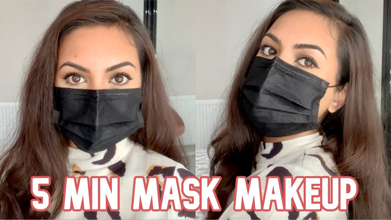 5 MINUTE MASK MAKEUP ROUTINE - QUICK & EASY FOR EVERYDAY!!! - YouTube