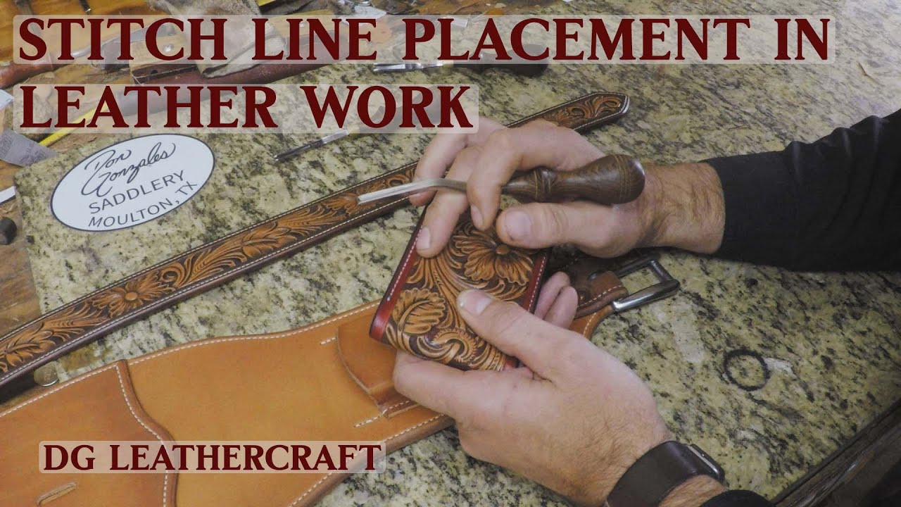 Stitch Line Placement in Leather Work - YouTube