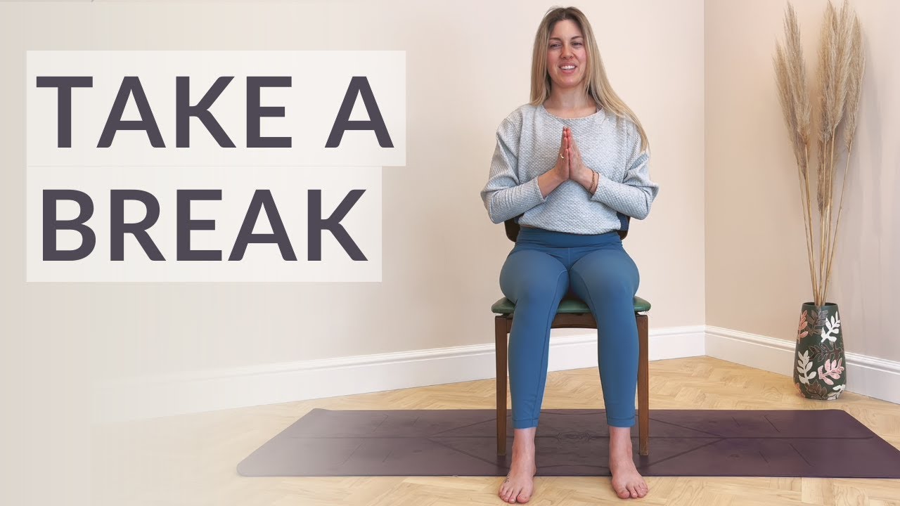 Chair Yoga at your Desk | 5 minute Yoga Practise - YouTube