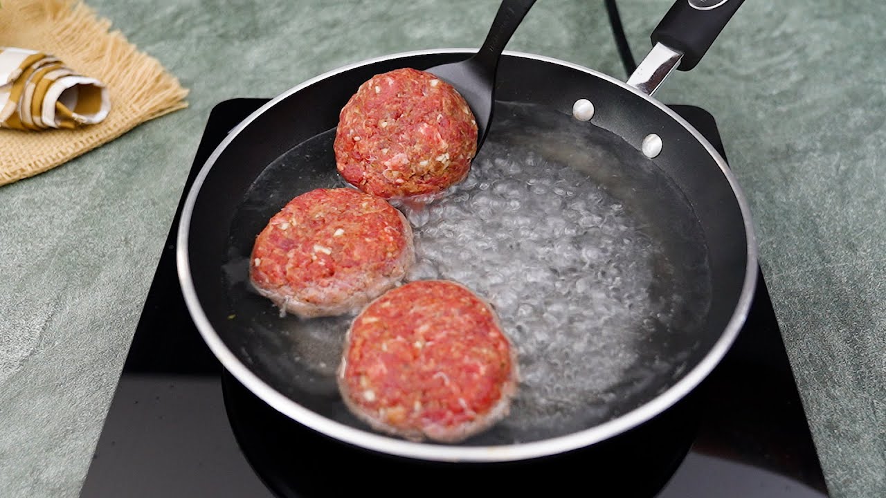 I placed the meat in boiling water, I learned this trick from a German ...
