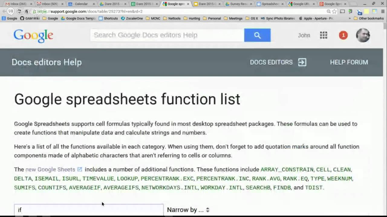 Google Spreadsheet Formula s YouTube Google Spreadsheet Formula s YouTube