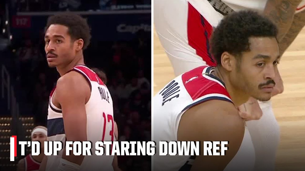 Jordan Poole gets T'D UP for STARING DOWN REF | NBA on ESPN - YouTube
