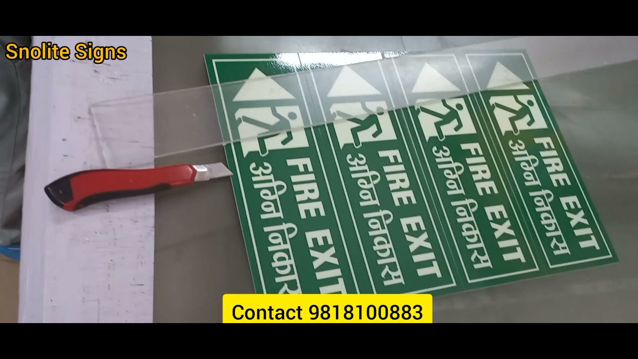 Manufacturers of bilingual Emergency Fire Exit Signage in Hindi and ...