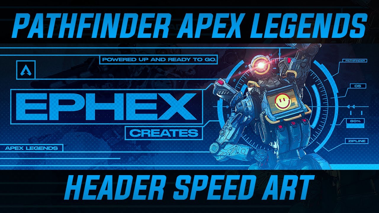 Pathfinder Apex Legends Twitter Header Speed Art - YouTube