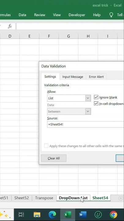 Excel Dropdown Lists for Maximum Productivity: The Ultimate Tool #shorts - YouTube
