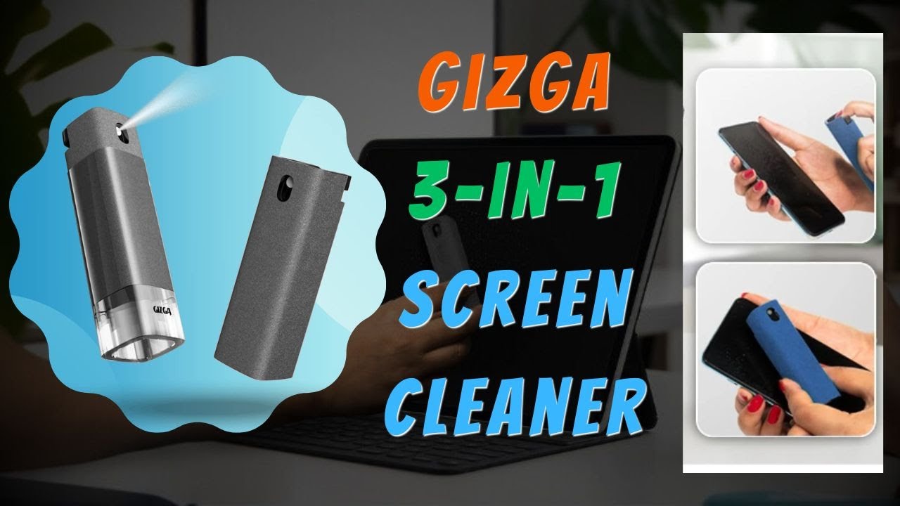 Gizga Essentials 3-in-1 Phone, Laptop Screen Cleaner - YouTube