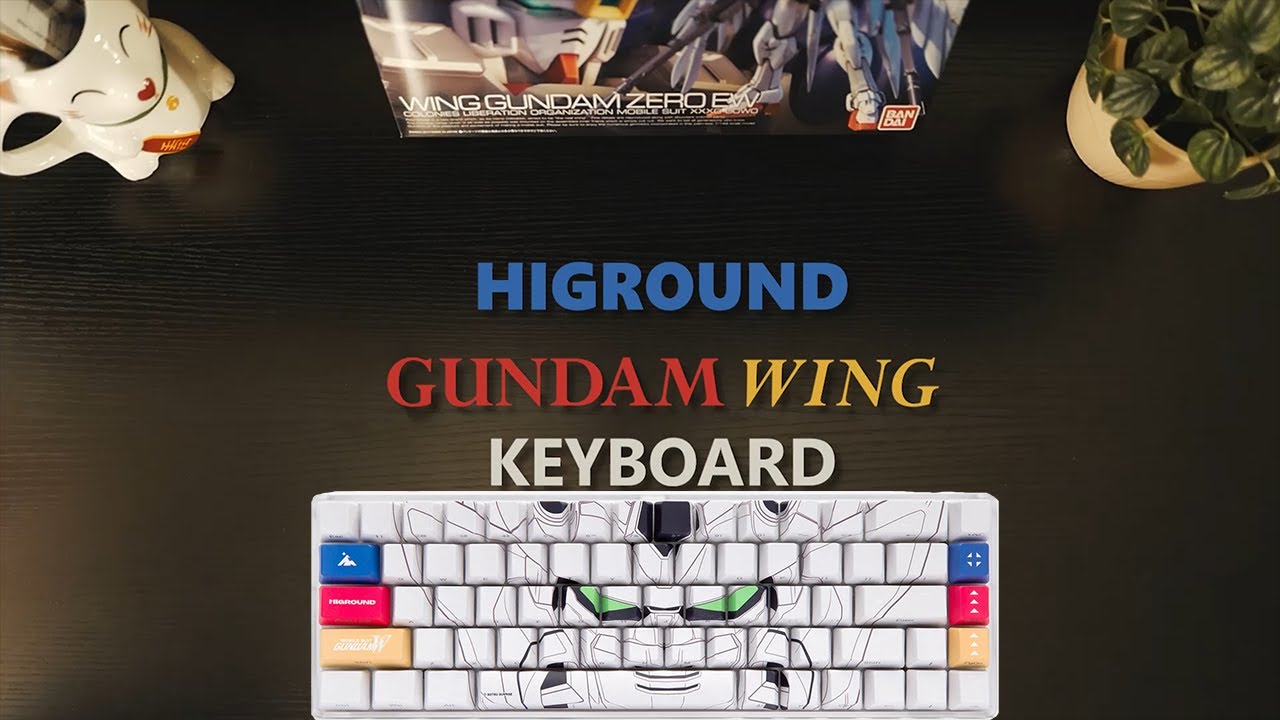 higround gundam wing gunpla keyboard 🤖| asmr unboxing + sound test ...
