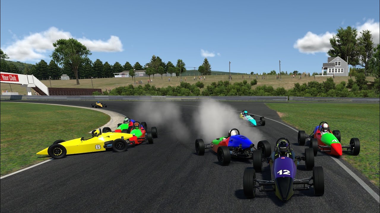 HUGE CRASH 5 CARS OUT - Iracing Formula Vee - YouTube