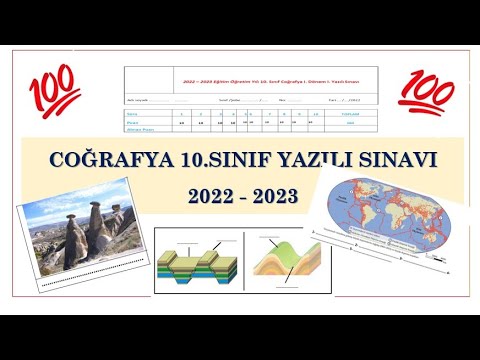COĞRAFYA 10. SINIF YAZILI SINAV ÇALIŞMASI | 1.DÖNEM 1. YAZILI