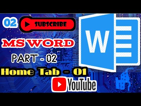 Ms Word Home Tab -01 Class 🔥|Ms Word second Class home tab 📌 |ms word ...