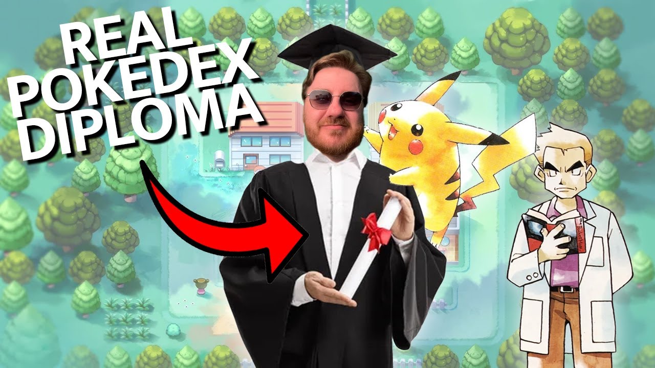 I printed a REAL Pokédex diploma on Pokémon Yellow! 🎉🥳 - YouTube