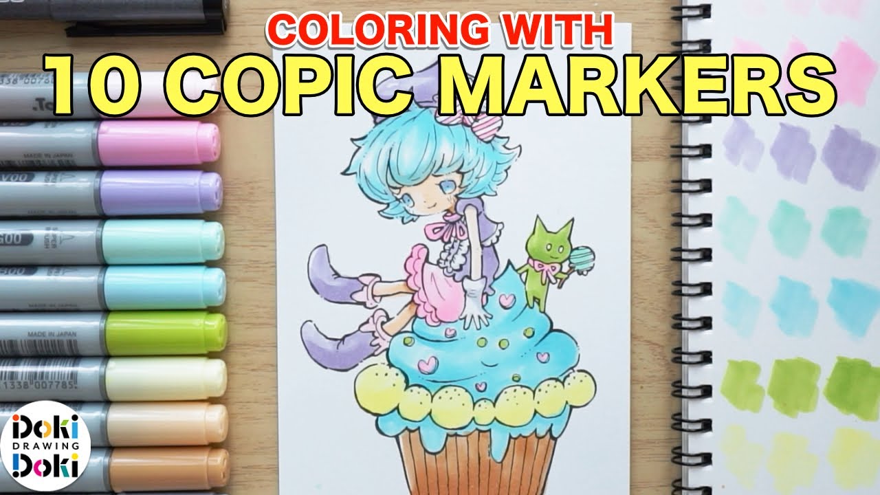 10 Copic Markers - Is it Enough?｜Copic "Debut Set" - YouTube